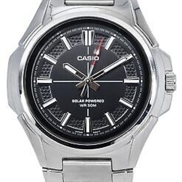 Casio Standard Analog Black Dial Solar Powered Mtp Rs100d 1a Mens Watch Watchcharts Marketplace