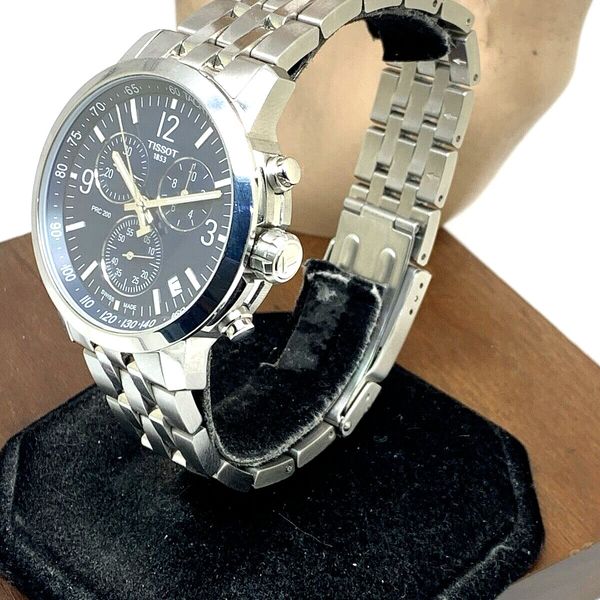Tissot Mens Watch PRC200 Swiss Quartz Chronograph Blue Dial Steel T1144171104700 | WatchCharts ...