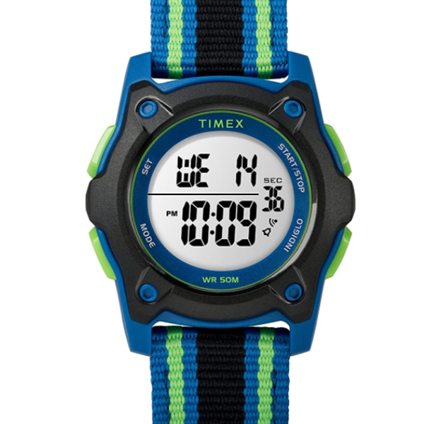 Timex TW7C26000, Kid's Time Machines Watch, Nylon Strap, Indiglo, Alarm ...