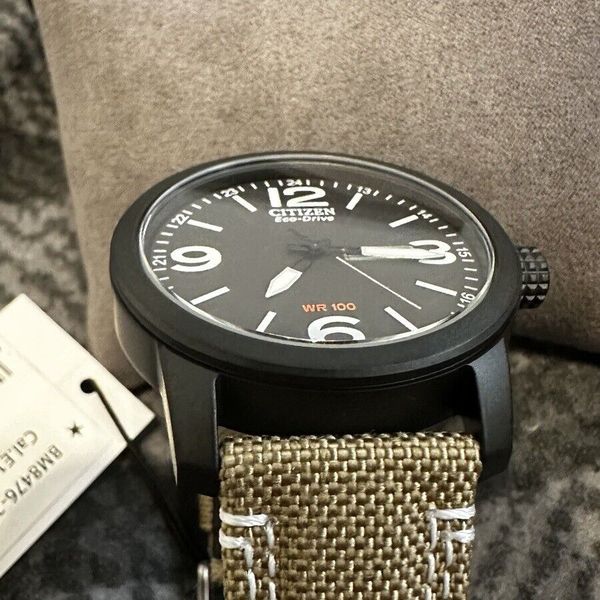 CITIZEN ECO-DRIVE MEN'S AVIATOR BLACK DIAL SPORTS BM8476-23E WATCH ...