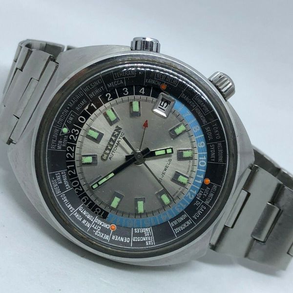 Vintage Citizen Automatic World Timer GMT 68-0516 Rare - Working OK ...