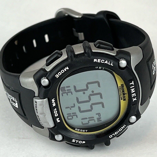 Timex Ironman Traditional WR 100M Triathlon Indiglo 100 Lap Digital ...
