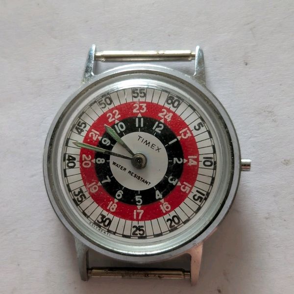 Mens Vintage Timex 30mm Bullseye Mechanical Watch (Missing Balance ...