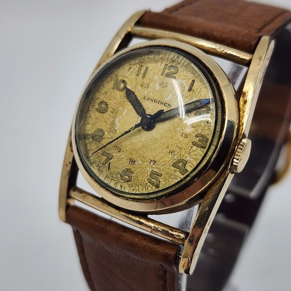 1940 Longines Mainliner Vintage Manual Wind 10L Wrist Watch 10k Gold ...