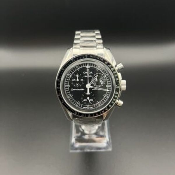 Omega Moonswatch Metal Mod - Mission To The Moonphase Snoopy Black ...