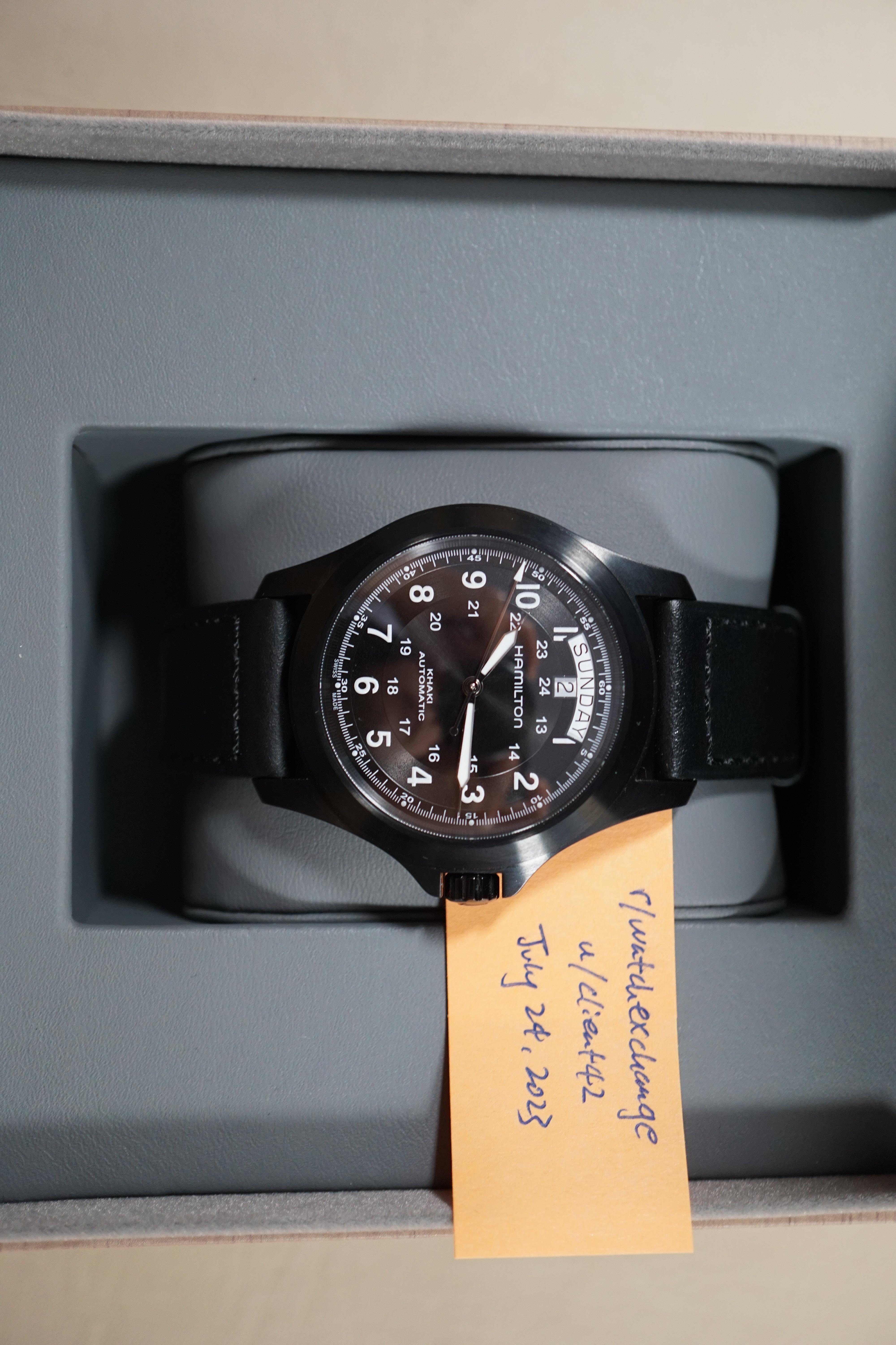 [WTS] Hamilton Khaki H64465733 H-40 Field King Automatic PVD Black ...