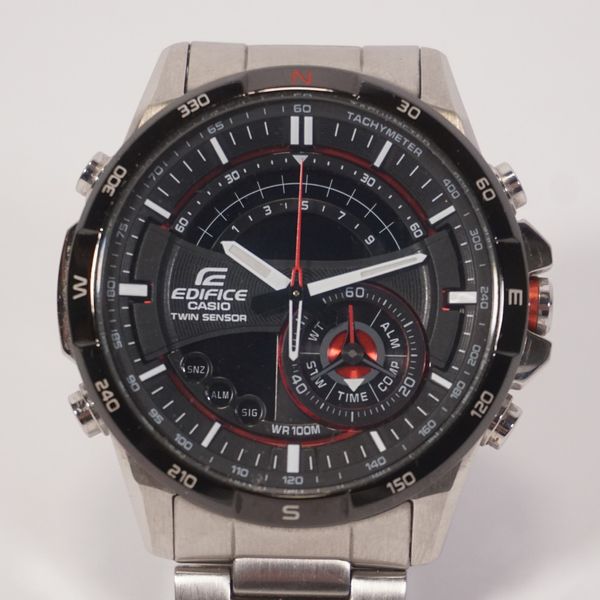Casio Edifice Twin Sensor Chronograph Stainless Steel Men's Watch ERA ...