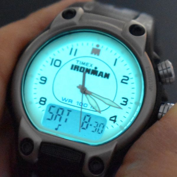 Vtg TIMEX IRONMAN Ana Digi Watch Men 50 Lap 100m Dual Display 2003 NEW ...