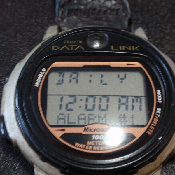 Vtg Microsoft Timex Data Link Digital Men's Watch- Working ...