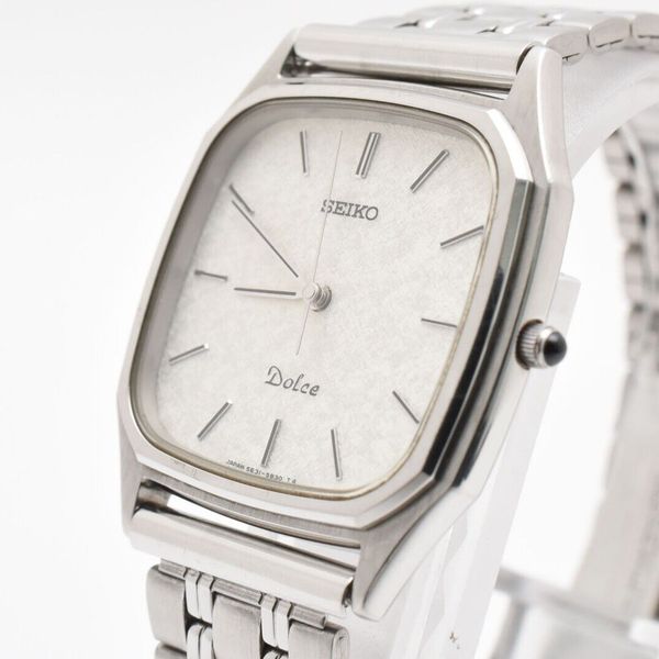 Vintage [NEAR MINT] SEIKO Dolce 5E31-5B10 Quartz White Men's Watch From JAPAN | WatchCharts ...