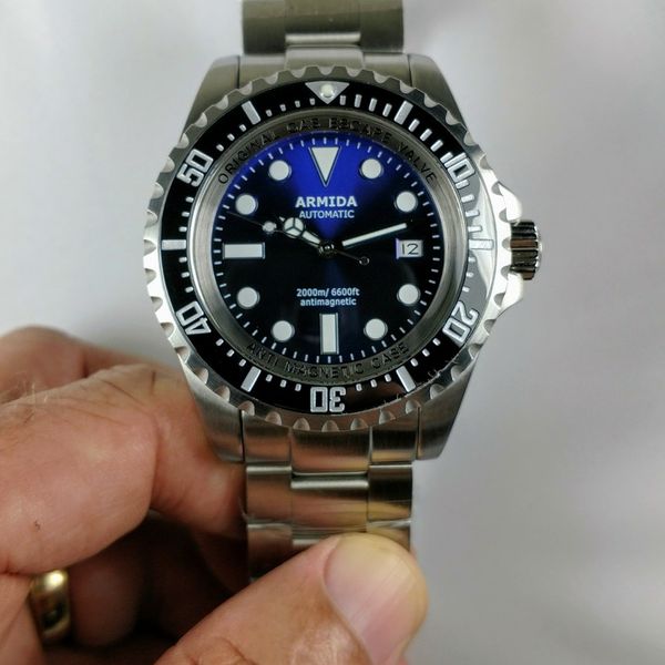 SOLD:Armida A4 Blue/Black dial Miyota 9015 Automatic | WatchCharts ...