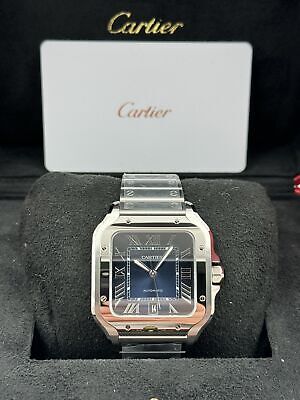 Cartier Santos Blue Dial Large Size WSSA0071 Unworn 2024 | WatchCharts ...