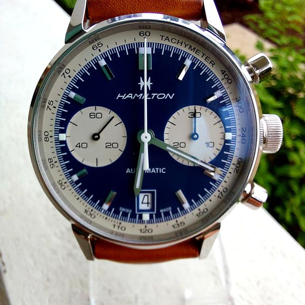 Hamilton Intra-matic Chrono - blue reverse panda | WatchCharts
