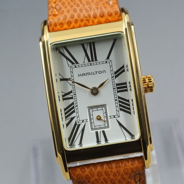 [NEAR MINT] HAMILTON 6350 Tank Roman Dial 24mm Quartz Unisex Watch From ...