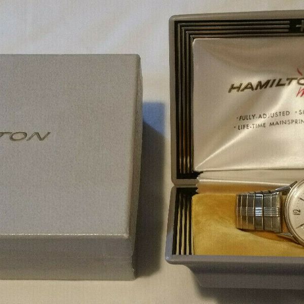 Hamilton 22 Jewel Medallion men's wristwatch 770 movement 10k GF in box ...