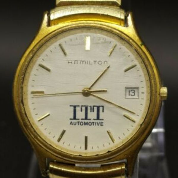 Vintage Hamilton 9812 Gold Tone Men's Quartz Watch | WatchCharts ...