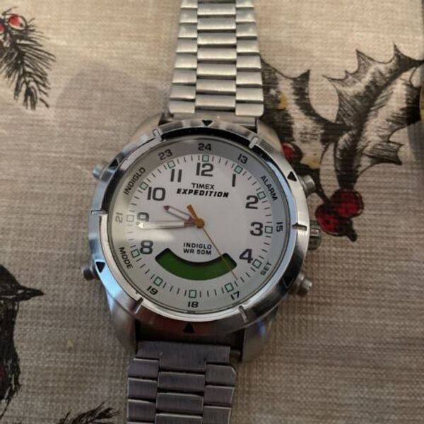 Men's Timex Expedition Indiglo WR50M Watch Need Battery Good Condition | WatchCharts Marketplace