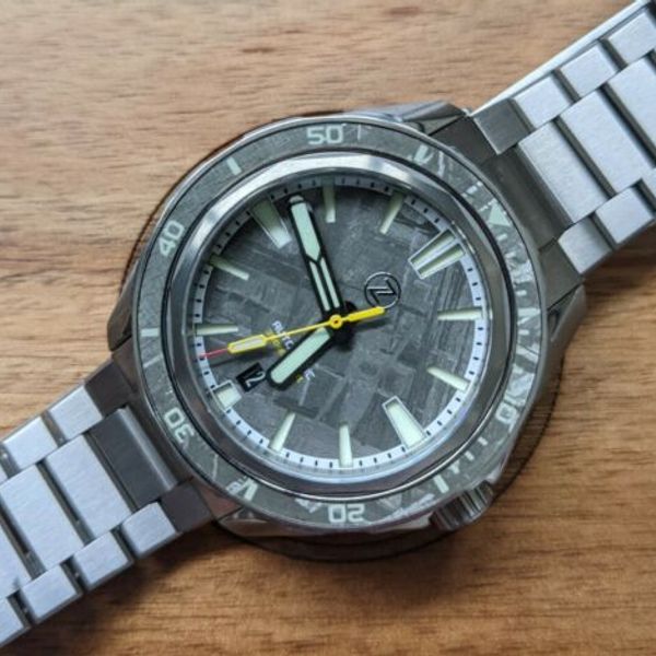 Zelos Swordfish 42 mm Titanium & Meteorite 300m Divers Watch | WatchCharts