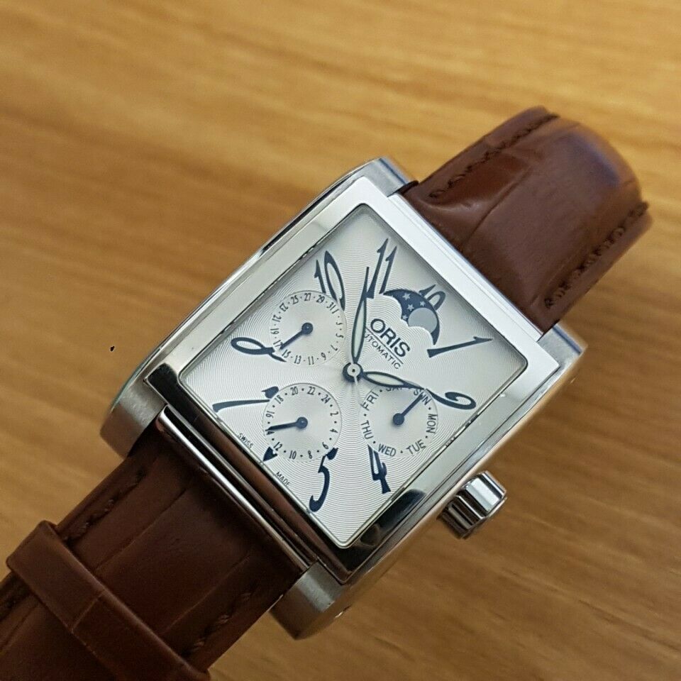 Oris Rectangular Complication Moonphase 581 7528 4061 Price as of December 2025 | WatchCharts