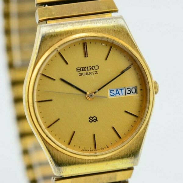 Vintage Gold Seiko Quartz Analog Watch 8223-7099 Authentic JDM Japan F525/24.3 | WatchCharts ...