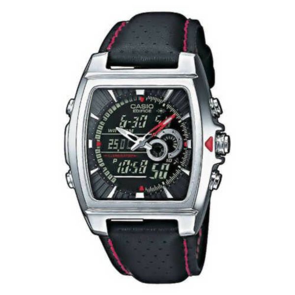 CASIO Edifice Square Black Dial Analog Digital Mens Watch Japan with ...