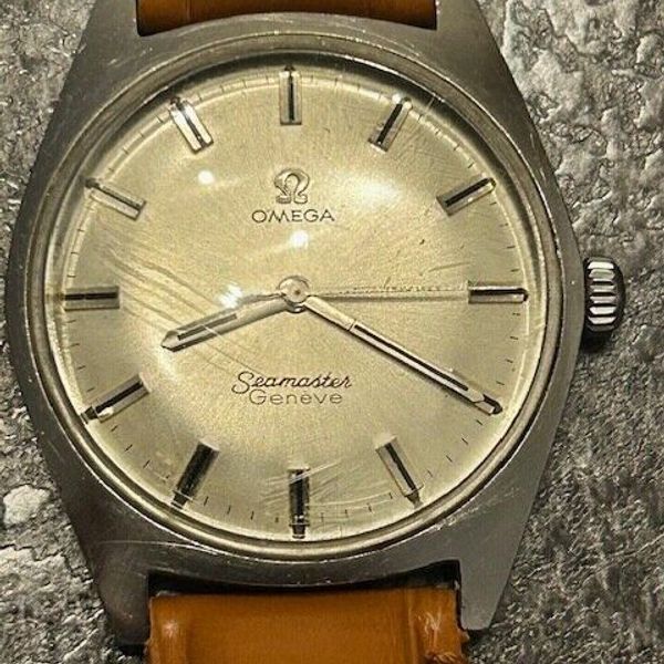 Vintage Omega Seamaster Geneve 34mm watch with manual wind 601 movement ...