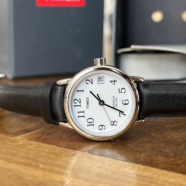 TIMEX Black Leather Women's Watch - T2H331 MSRP: $53 | WatchCharts ...