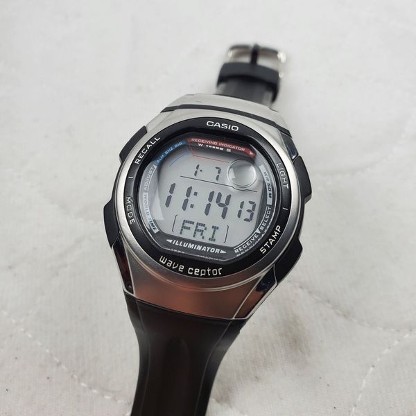 CASIO WAVE CEPTOR ILLUMINATOR WV-57H RECEIVING INDICATOR MEN'S WATCH ...