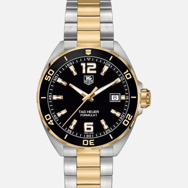 Tag Heuer 41mm Formula 1 Bi Color Gold Quartz Men's Watch Date WAZ1121 ...