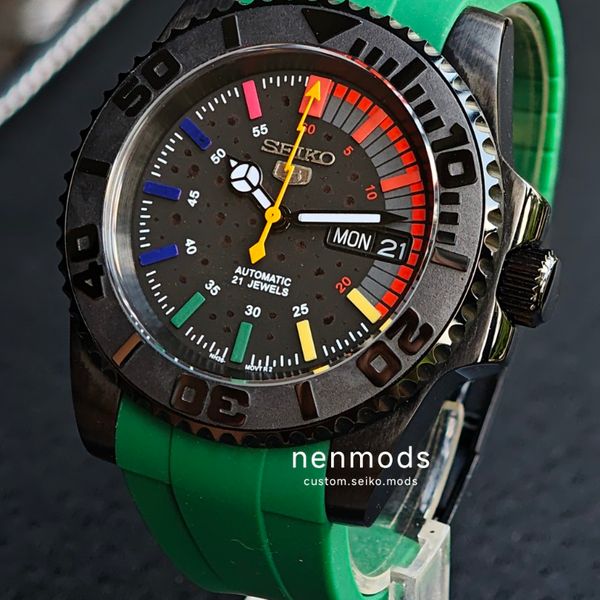Seiko Mod SKx 5 Starry Rainbow 40mm Nh36 | WatchCharts Marketplace