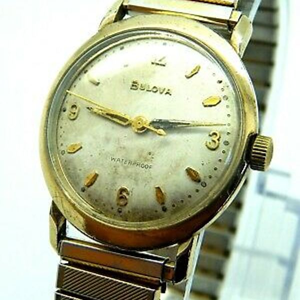 Vintage Bulova 1962 10K Rolled Gold Plate Watch 17 Jewels Cal. 11AFC ...