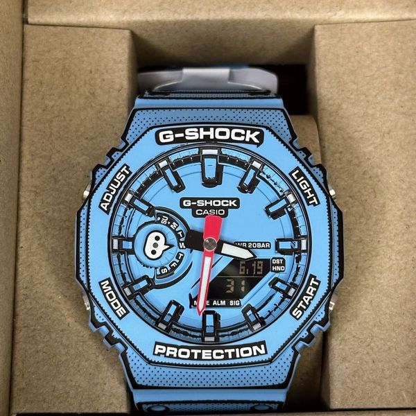 Casio G-SHOCK GA-2100MNG-2AJR Manga Theme Men's Watch Octagon Blue with Box | WatchCharts ...