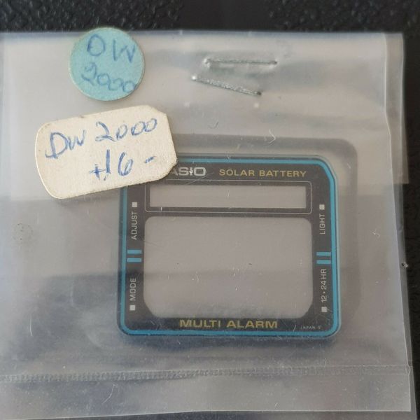 Vintage Casio DW-2000 Solar Battery Glass for LCD watch NOS parts for ...