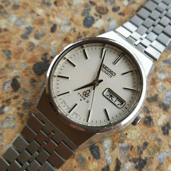 Vintage Seiko Quartz Type II (SQ) JDM 7546 8070 February 1978 Textured ...
