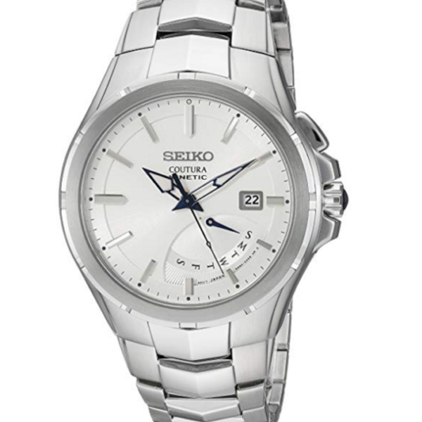 Seiko Men's Coutura Kinetic Automatic Silver Tone Stainless Steel Watch ...