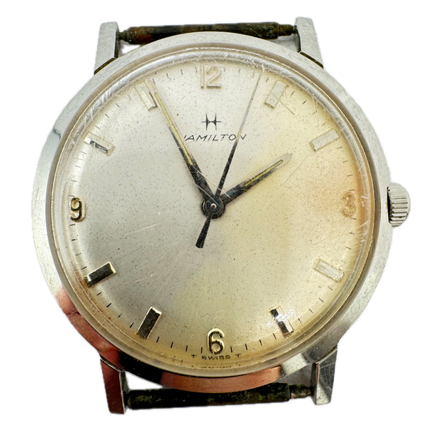 Vintage 33mm Hamilton 17J Men's Mechanical Wristwatch Swiss Stainless ...