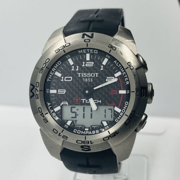Tissot T-Touch Men's Expert Titanium Sapphire Crystal Compass Watch ...