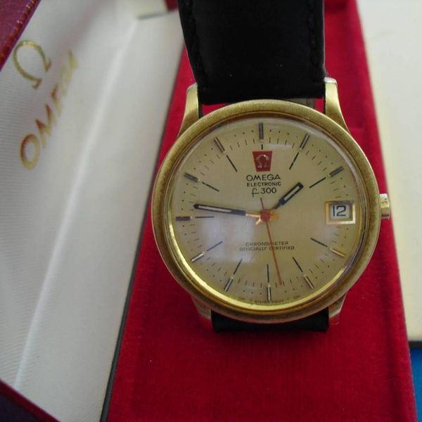 FS Men’s Vintage Omega 1961 Rare F300 Solid Gold Automatic Watch ...