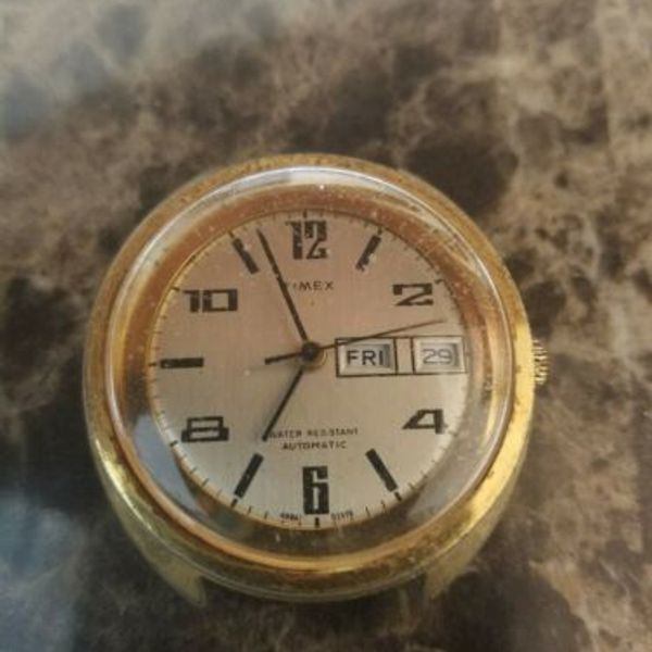 Vintage Timex Water Resistant Automatic Running | WatchCharts Marketplace