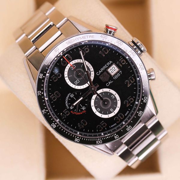 2016 Tag Heuer Carrera 43mm stainless steel, black dial, with invoice ...