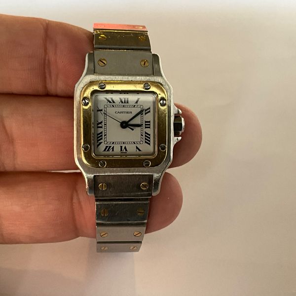 CARTIER SANTOS TANK AUTOMATIC LADIES TWO-TONE WATCH 100% GENUINE ...