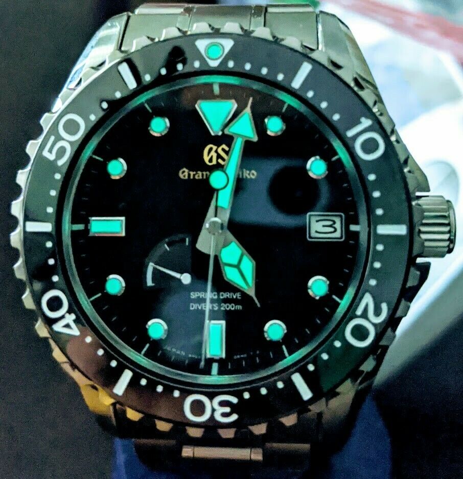 Grand Seiko SBGA231 Titanium Spring Drive Dive Watch, Box, Papers, Used ...