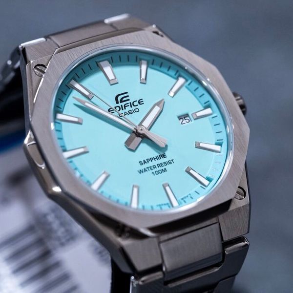 Casio Edifice Tiffany Blue EFR-S108D-2VB Casio Oak | WatchCharts ...