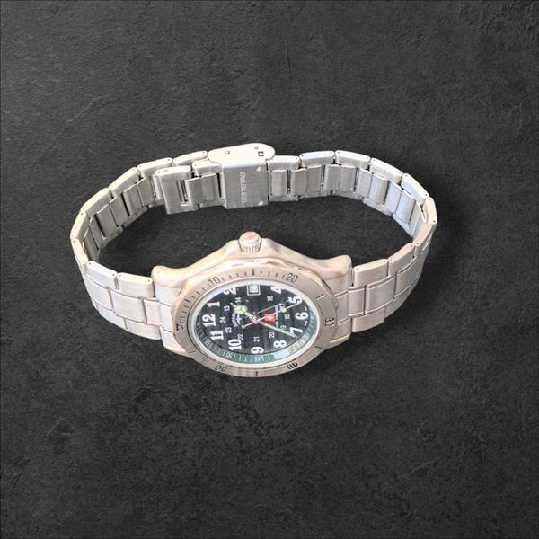 Rotary Swiss Commando Mens Watch Green Dial Swiss Made Working With New ...