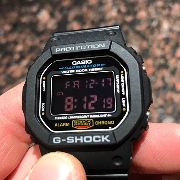 FS ONLY: Casio G Shock DW-5600E-1V - Negative Display Mod - Excellent ...