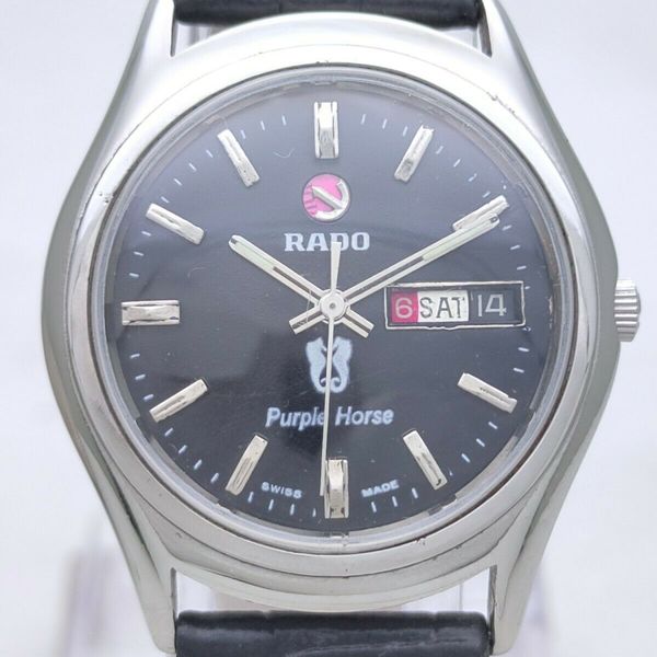 Vintage Rado Purple Horse Automatic 25J Cal. AS 1859 D/D Swiss Men's ...