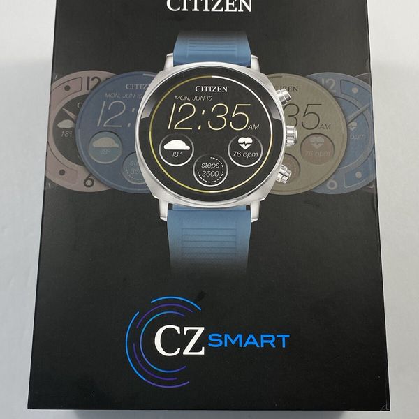 Citizen CZ Smart Touchscreen Unisex Blue Rubber Strap Smartwatch MX1000 ...