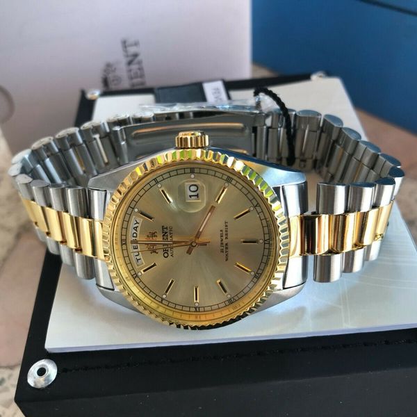 Orient Day Date Gold dial 2 tone Presidents HOMAGE Watch, Rare ...