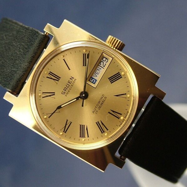 Vintage Retro Gruen Automatic Watch Circa 1970s NOS Cal AS 1906 New ...