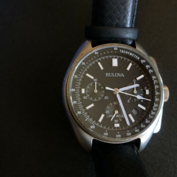 Bulova 96B251 Moon Apollo Lunar Pilot Special Edition Men Watch - Black ...